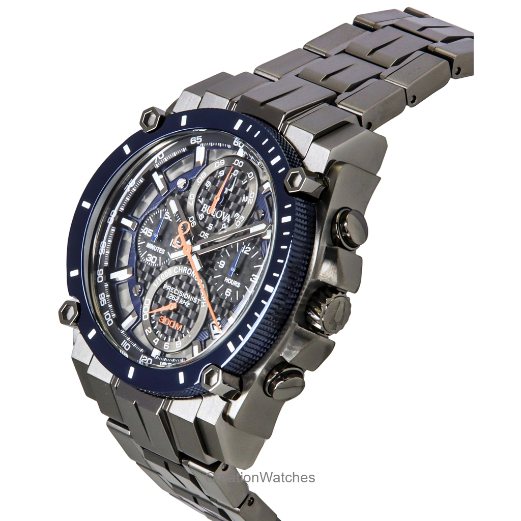 Bulova Icon Precisionist Chronograph Stainless Steel Grey Dial Quartz ...