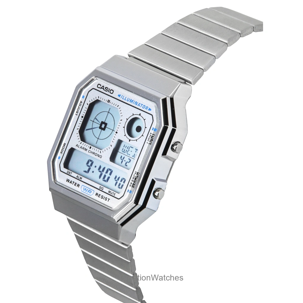 Casio Vintage Digital Stainless Steel Quartz A130WE-7A Unisex Watch