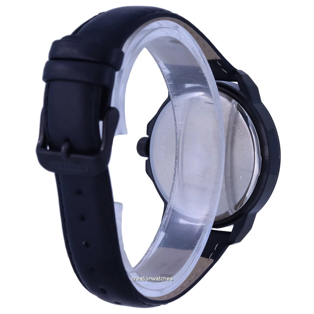 Citizen Analog Leather Black Dial Quartz AG8315-04E Men's Watch