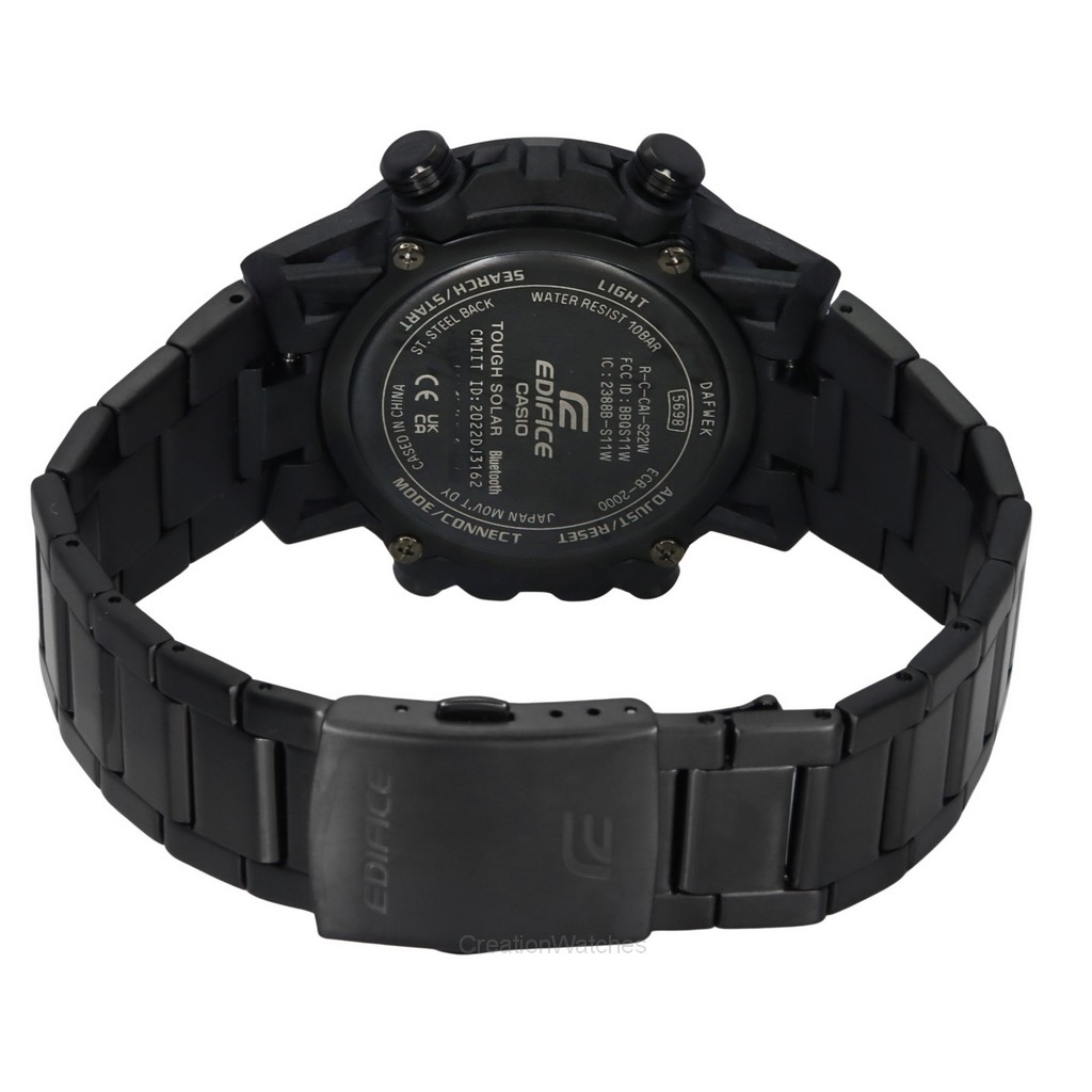 Casio Edifice Sospensione Analog-Digital-Smartphone-Link Tough Solar ECB-2000DC-1B 100M Herrenuhr de