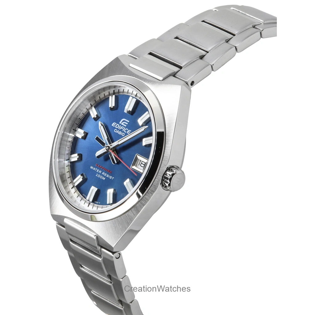 Casio Edifice Analog Stainless Steel Blue Dial Quartz EFB-109D-2AV 100M ...