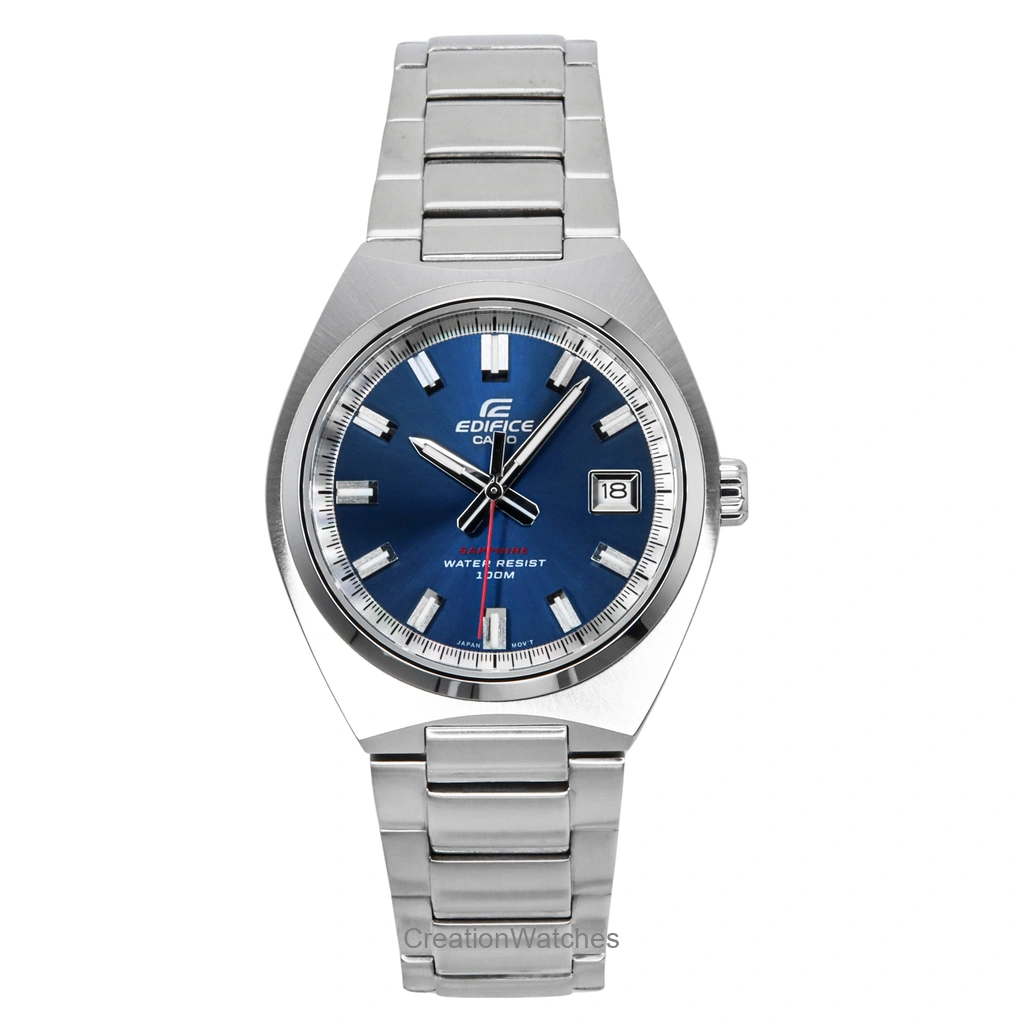 Casio Edifice Analog Stainless Steel Blue Dial Quartz EFB-109D-2AV 100M ...