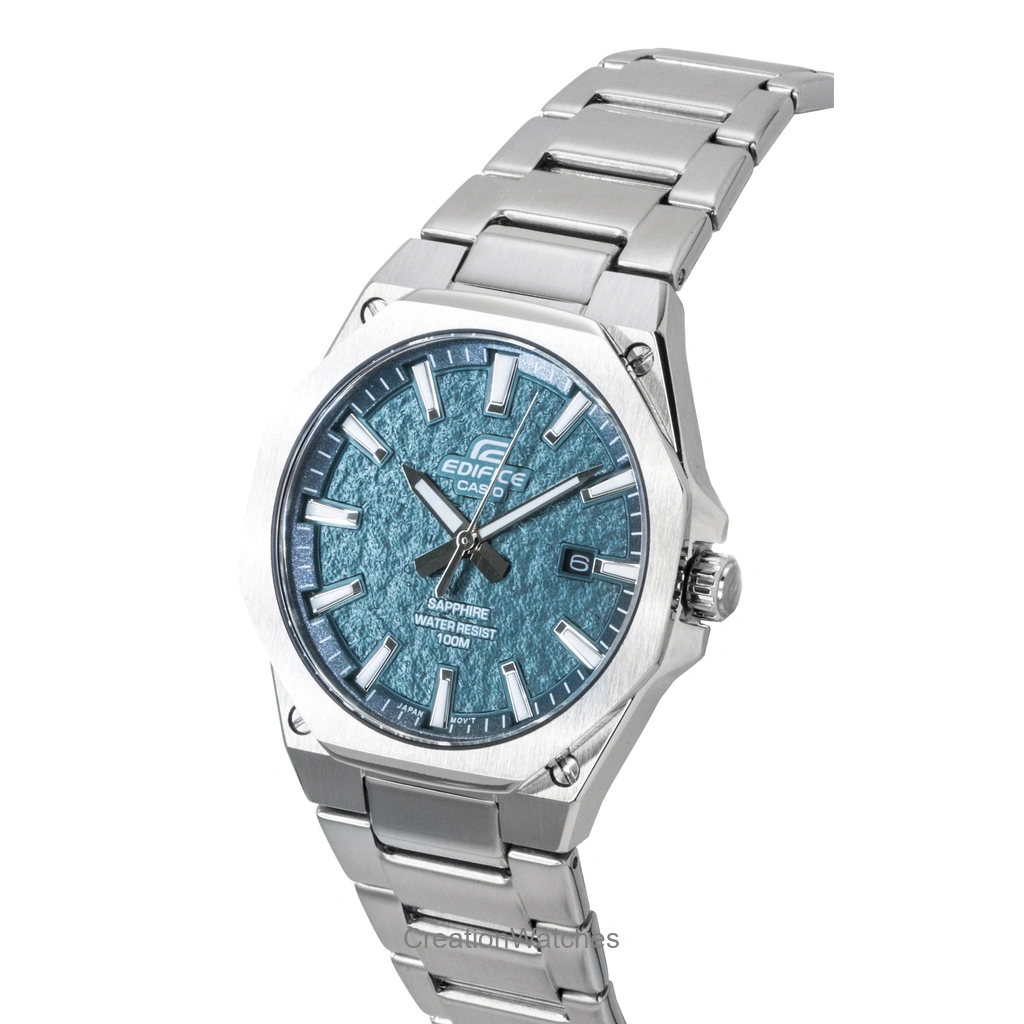 Casio Edifice Analog Stainless Steel Green Dial Quartz EFR-S108DE-3AV ...
