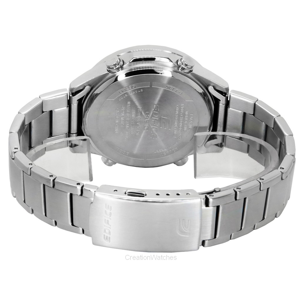 Casio Edifice Analog Digital Stainless Steel Blue Dial Quartz EFV-C120D ...