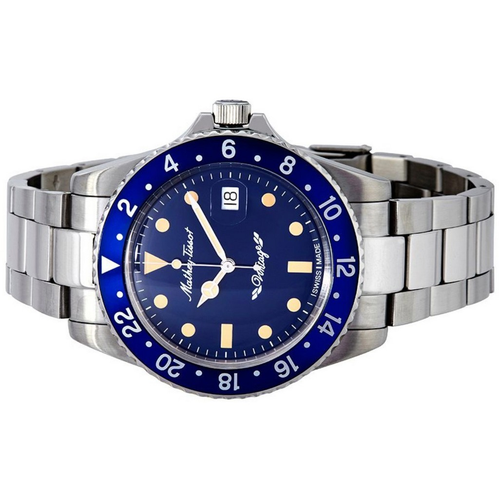 Mathey-Tissot Mathy Vintage Automatic Stainless Steel Blue Dial ...