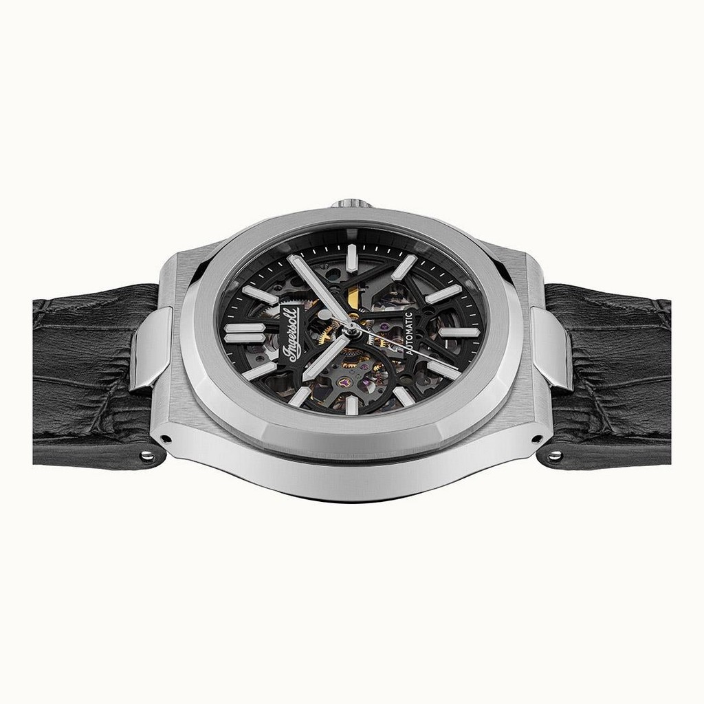 Ingersoll The Catalina Leather Strap Black Skeleton Dial Automatic ... Ingersoll The Catalina Leather Strap Black Skeleton Dial Automatic ...
