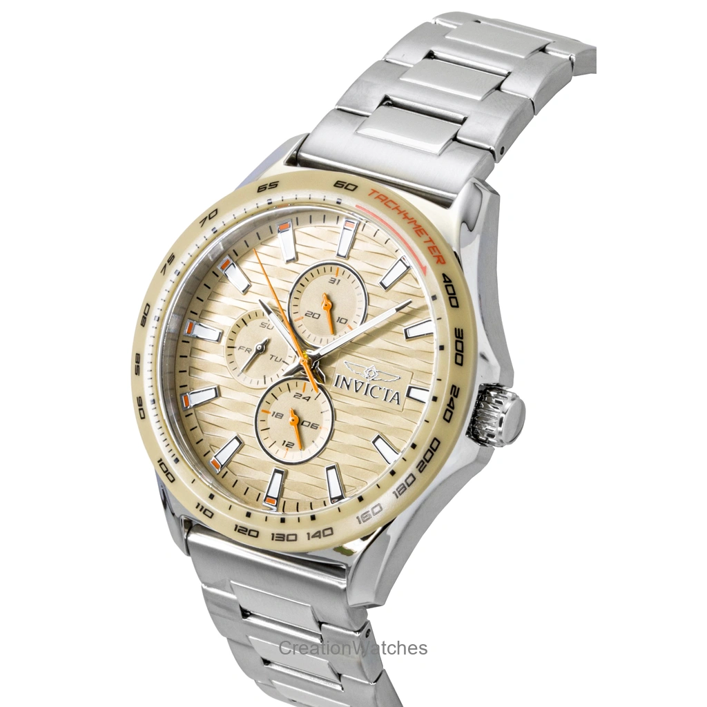 Invicta Racing GMT Stainless Steel Sand Dial Quartz 47552 Men's Watch