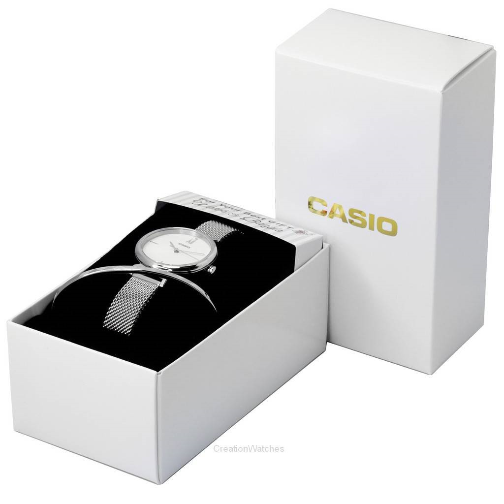 Casio analógico acero inoxidable esfera blanca cuarzo LTP-2023VM-7C ...