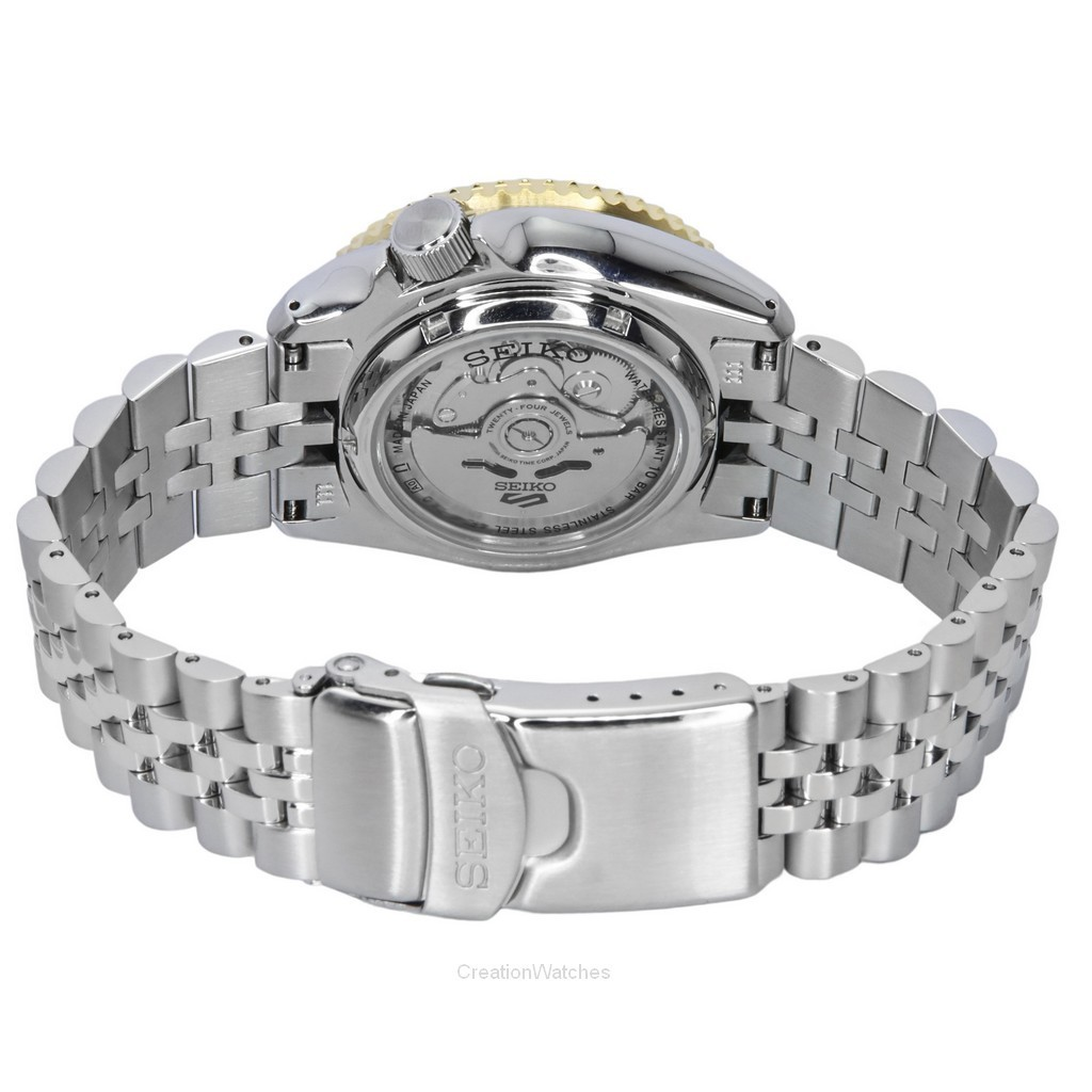 Seiko 5 Sports SKX Style GMT Stainless Steel Grey Dial 24 Jewels ...