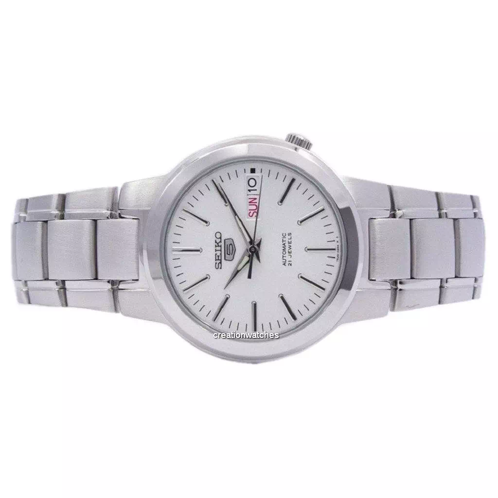 Refurbished Seiko 5 White Dial Automatic 21 Jewels SNKA01K1 Men's Watch