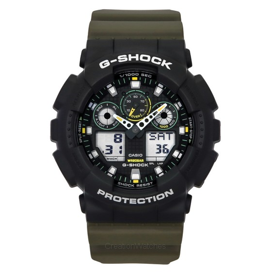 Casio G-Shock Analog Digital GA-100TU-1A3 200M Men's Watch