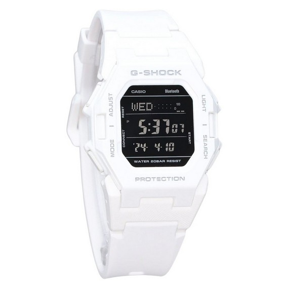 Casio G-Shock Digital Smartphone Link White Resin Strap Quartz GD-B500-7 200M Men's Watch