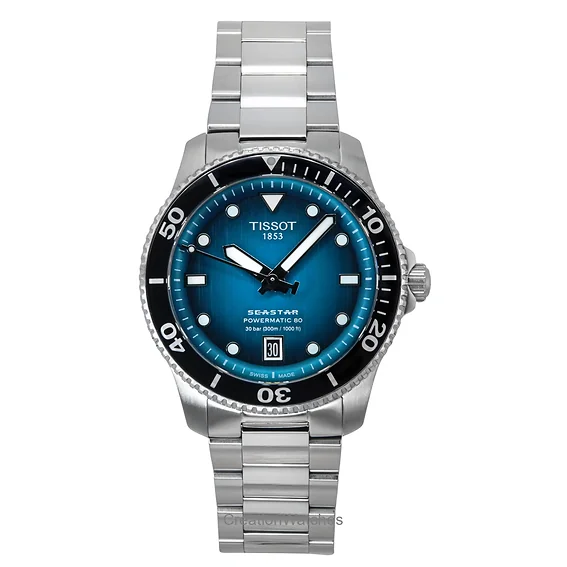Tissot Seastar 1000 Powermatic 80 Turquoise Dial Automatic Diver's T120 ...